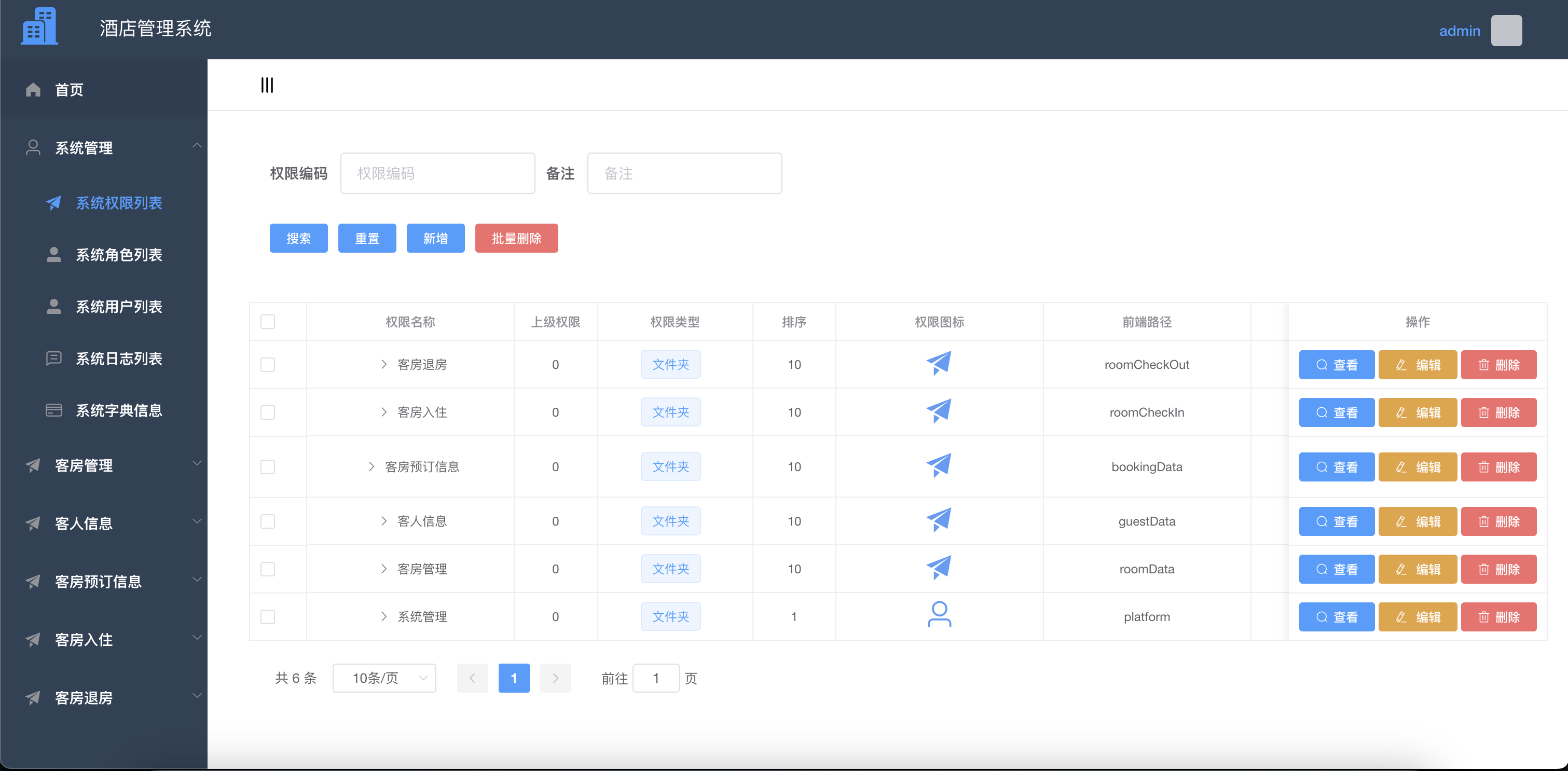 基于java Vue Springboot Mysql的酒店管理系统 毕业设计选题该酒店管理系统适用于各类酒店管理,用于提高酒店内部工作效率。主要是针对酒店内部工作人员即管理员和酒店普通员工